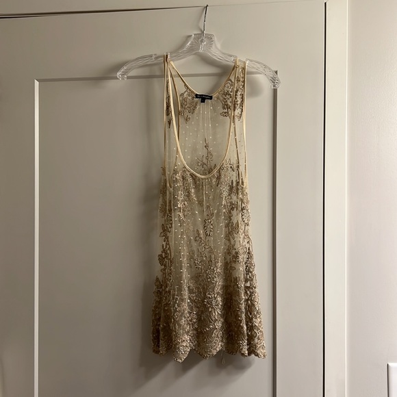 Vintage | Tops | Vintage Blue Angels Embroidered Lace And Bead Top ...